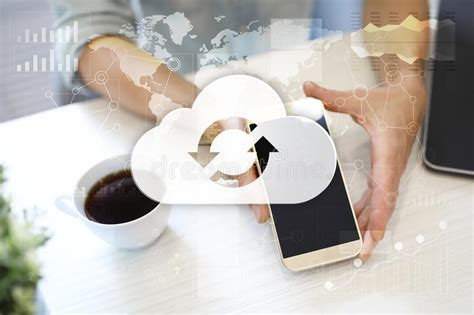 Cloud Technology Data Storage Networking And Internet Service Concept Stock Image Image Of