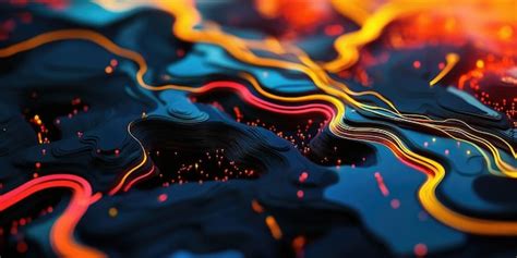 Vivid Abstract Fluidity Premium Ai Generated Image