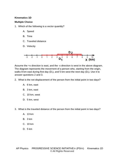 ap physc m kinematics 1d multiple choice 2024 08 18 pdf