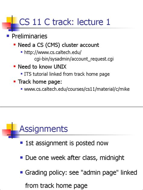 Cs 11 C Track Lecture 1 Preliminaries Pdf C Programming Language