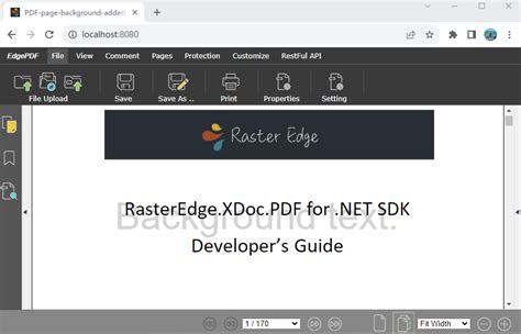 C How To Add Remove Edit PDF Page Background Using C PDF Library