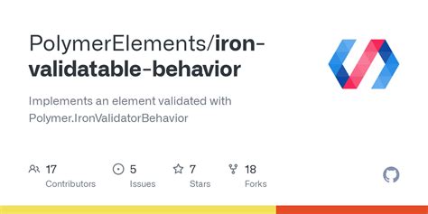 github polymerelements iron validatable behavior implements an
