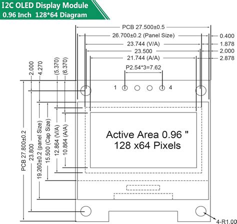 Adeept 4pcs 0 96 Inch Oled Module 12864 128x64 Ssd1306 Iic I2c Serial