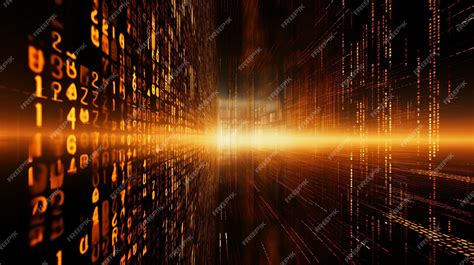Premium Photo Abstract Digital Background With Binary Code And Ai Algorithms Running
