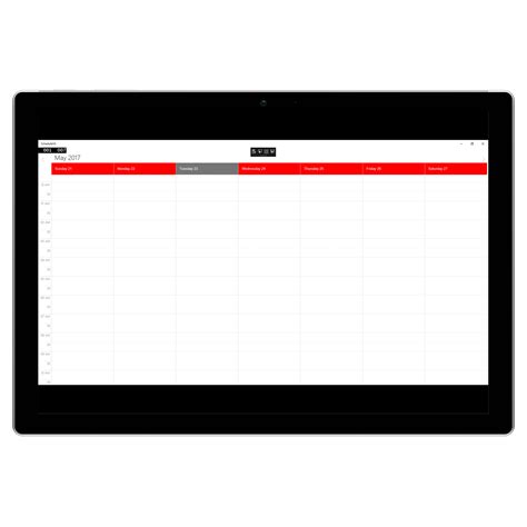 week view in uwp scheduler control syncfusion