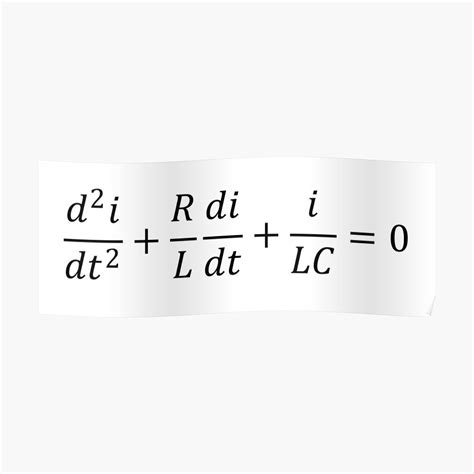 RLC Circuit Differential Equation Electrical Engineering Basics Poster For Sale By