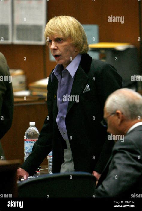 Phil Spector Stands In The Courtroom During His Murder Trial In Los