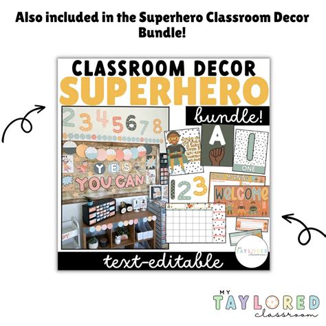Superhero Classroom Posters Superhero Editable Classroom Posters