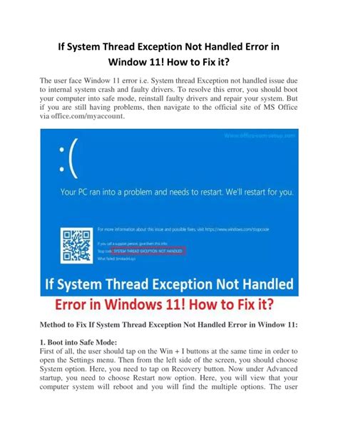 Ppt If System Thread Exception Not Handled Error In Window 11