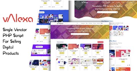 valexa php script for selling digital products and digital downloads