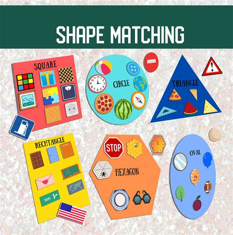Shape Matching Sorting Shape And Form Card Busy Book Shapes Prek Activities Prebabe