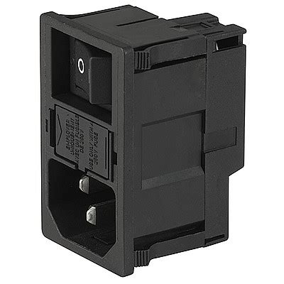 KM IEC Appliance Inlet C14 Or C18 With Fuseholder 2 Pole Line Switch 1 Or 2 Pole