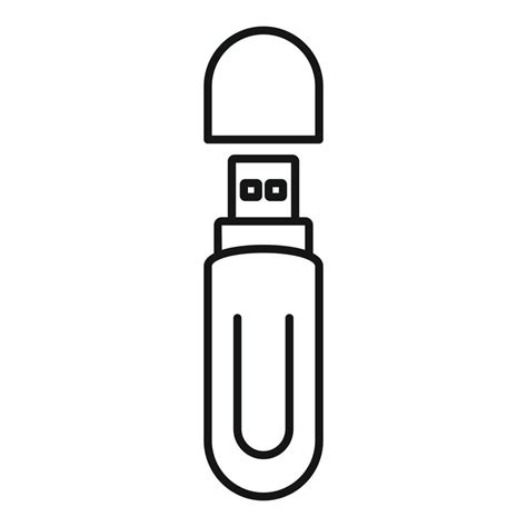 Usb Flash Icon Outline Style 14410752 Vector Art At Vecteezy