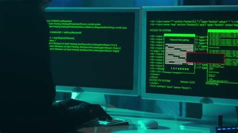 Hacker Is Typing On A Computer Keyboard And Cracking A Password