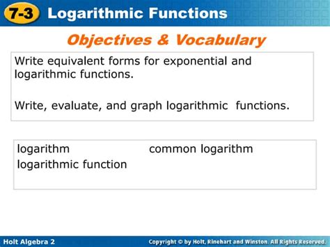 Introduction To Logarithm 10th Gradersss Ppt