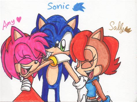 Sonic And Amy Sally Sonic And Amy To The Rescue Sonic Amy Sally