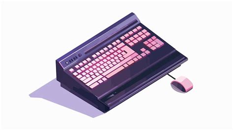 Professional Isometric Computer Keyboard Vector Illustration Premium