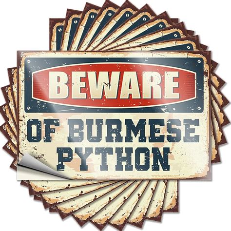 Funny Car Stickers Beware Of Burmese Python Funny Sticker