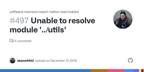 Unable To Resolve Module Utils · Issue 497 · Software Mansion