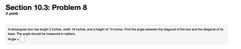 Solved Section Problem Point A Rectangular Box Chegg