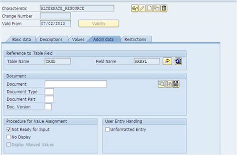 Resource Classification In Master Recipe For Plann SAP Community