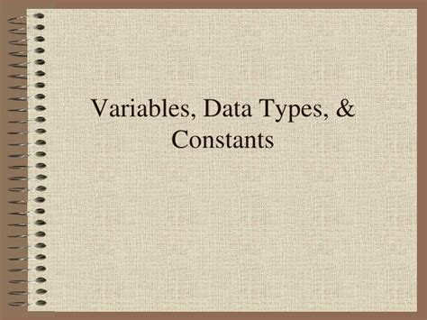 Ppt Variables Data Types And Constants Powerpoint Presentation Free