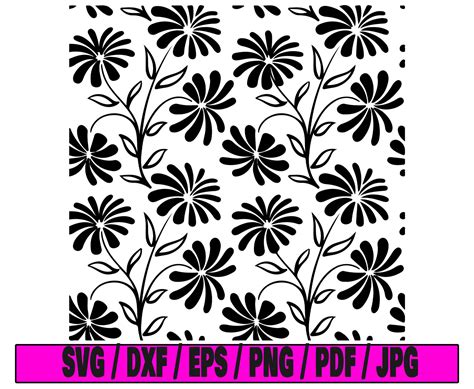Flower Pattern Svg Floral Svg Floral Svg Pattern Svg Seamless