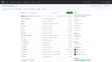 glojure komunitas antusias dengan interpreter clojure berbasis go yang