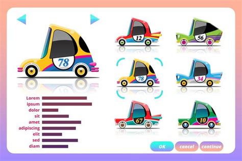 Car Game Ui Vector Art Icons And Graphics For Free Download