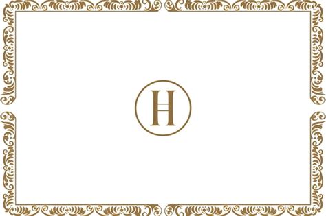 Premium Vector Symmetrical Frame With Ornate Golden Borders