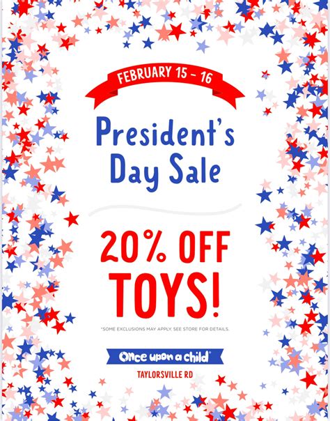 Presidents Weekend Toy Sale