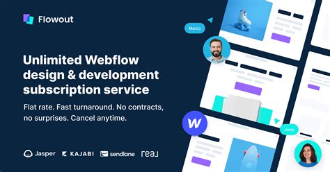 webflow websites for saas companies flowout