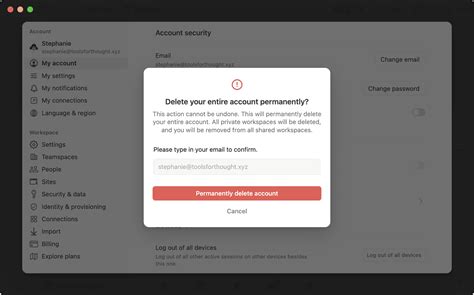 删除您的整个帐户 notion帮助中心