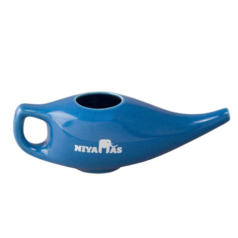 Neti Pot Ceramic Niyamas Blue 25g Himalayan Salt