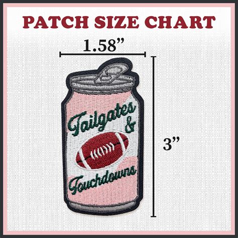 Tailgates And Touchdowns Patch Embroidery Patch Stadium Bag Patch Game