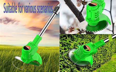 Knutat 24v 2ah Battery Operated String Trimmer With 2 Batteries And 3 Types Blades