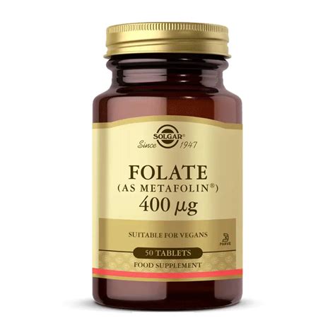 Solgar Folate Metafolin 400 Mcg 50 Tablets