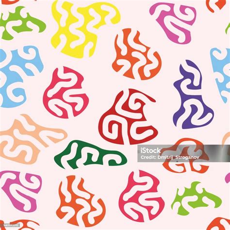 벡터 원활한 패턴입니다 자유로운 형태의 유기적 모양 자연 명소의 세련된 구조 손으로 그린 추상적인 배경 0명에 대한 스톡 벡터