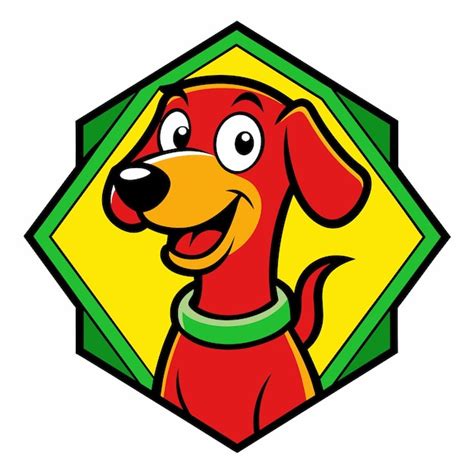 백색 배경에 마스코트 로고 그림 프리미엄 벡터