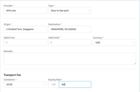 How To Create New Truck Rate For Land FCL Transportation Freightek