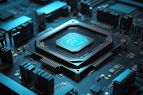 Closeup View Of A Modern Gpu Card Circuit With Cyber Security Activated