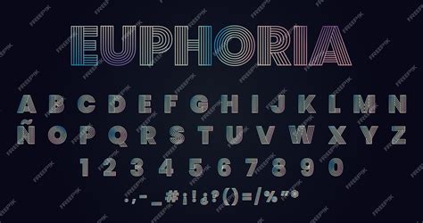 Premium Vector Lined Font Alphabet