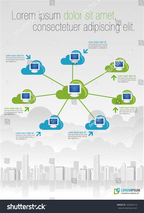 Template Advertising Brochure Cloud Computing Stock Vector 102024712 Shutterstock