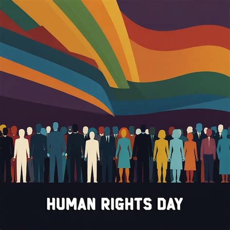 Human Rights Day Background With Editable File Premium Ai Generated Psd