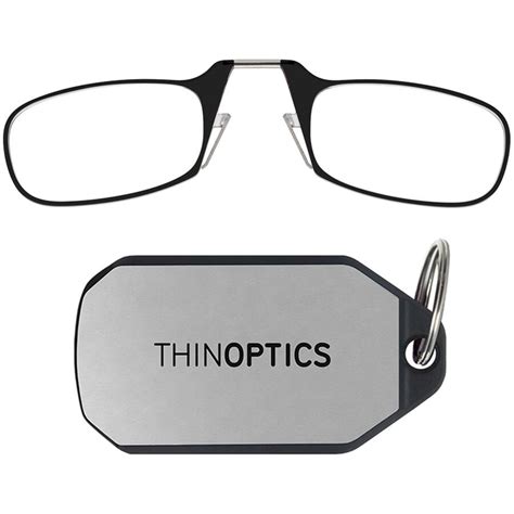 Thinoptics Armless Reading Glasses With Keychain Case 100 Black