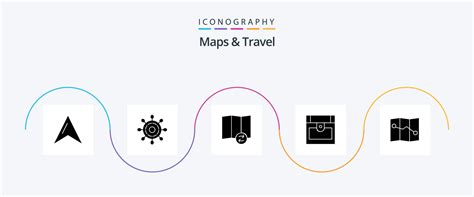 maps and travel glyph 5 icon pack including synchronize map 19455613