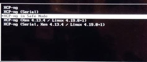 linux need assistance xcp ng fails to boot up after disk error