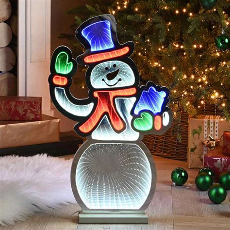 Festive Christmas 56cm Snowman Infinity Light