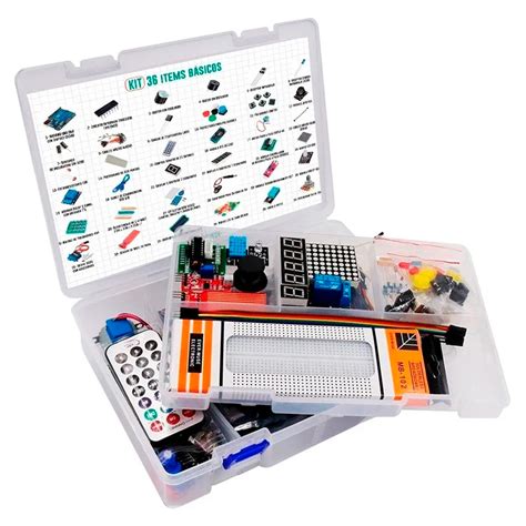 Kit Arduino Uno R Compatible Componentes Robotica Principiantes Gadnic