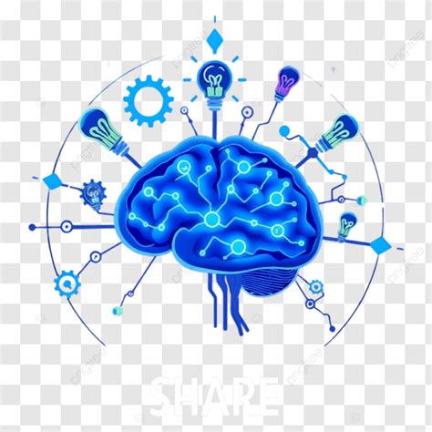 Mind Share Brain Logo Design Creative Idea Sharing Concept Neural Network Lightball Graphics ...